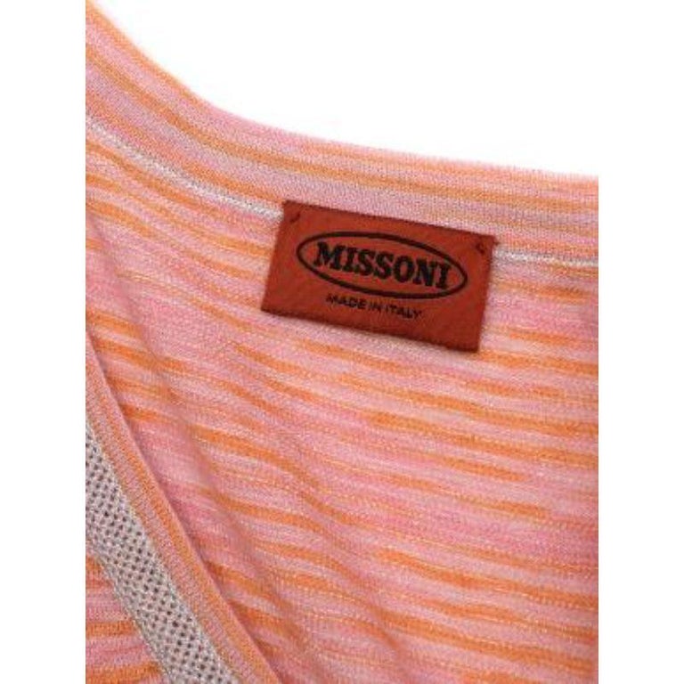 Peach Striped V-Jumper For Sale at 1stDibs