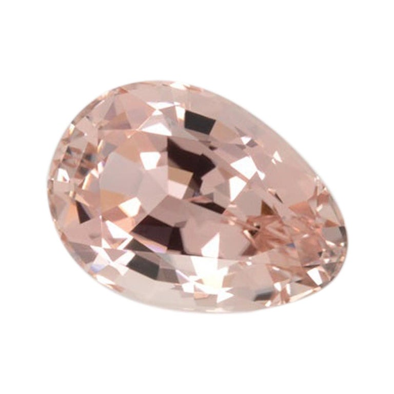 Peach Tourmaline Ring Gem 10.36 Carat Antique Pear Shape Loose Gemstone ...