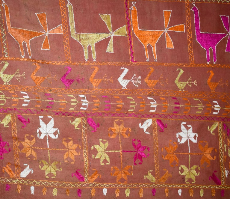 Peacock Design Phulkari For Sale at 1stDibs