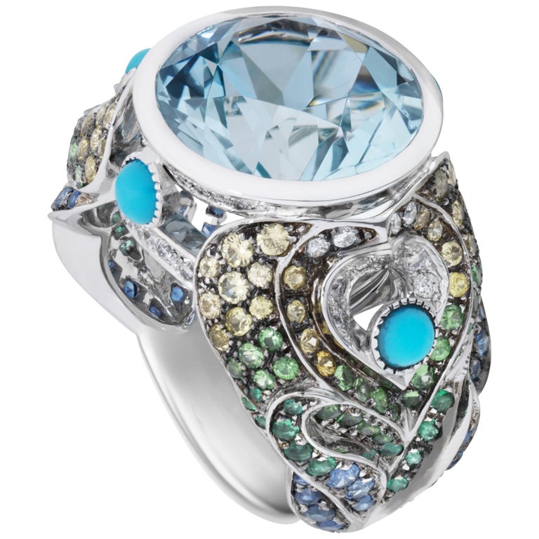 Peacock Ring White Gold For Sale At 1stdibs