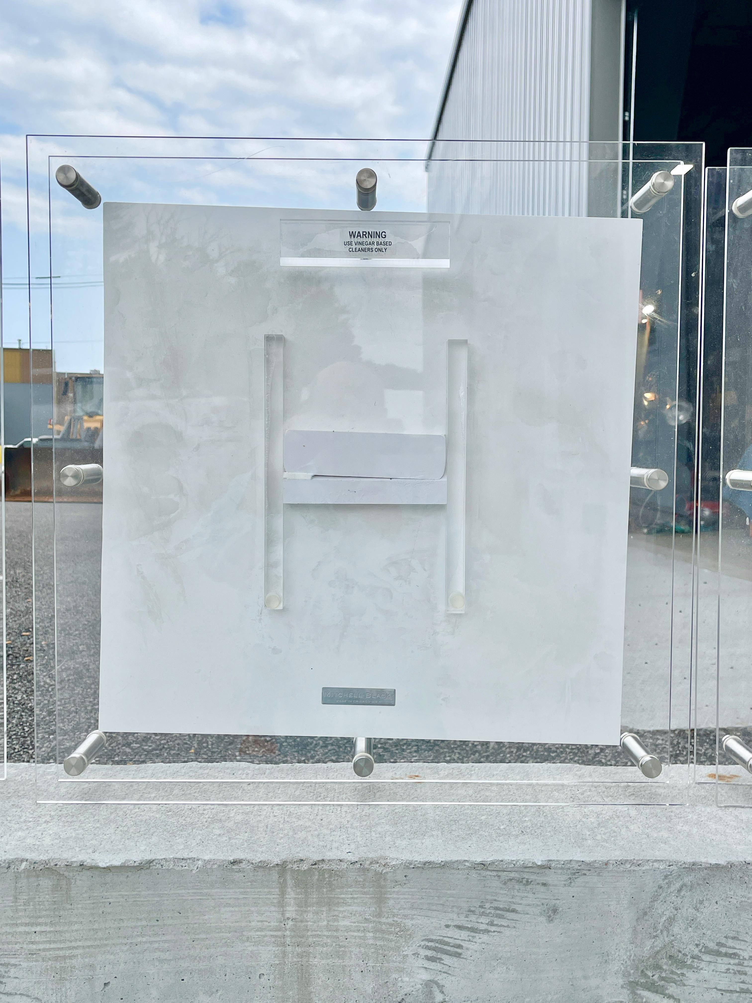 Peacock Segmented Mural in Floating Lucite Frames at 1stDibs