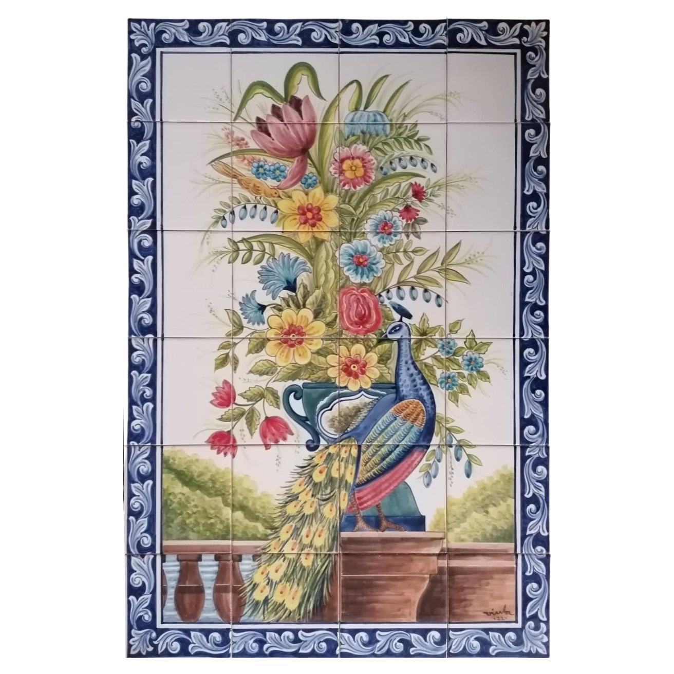 Azulejos Portuguese Hand Painted Ceramic Tile Mural "Caravel" Signed by ...