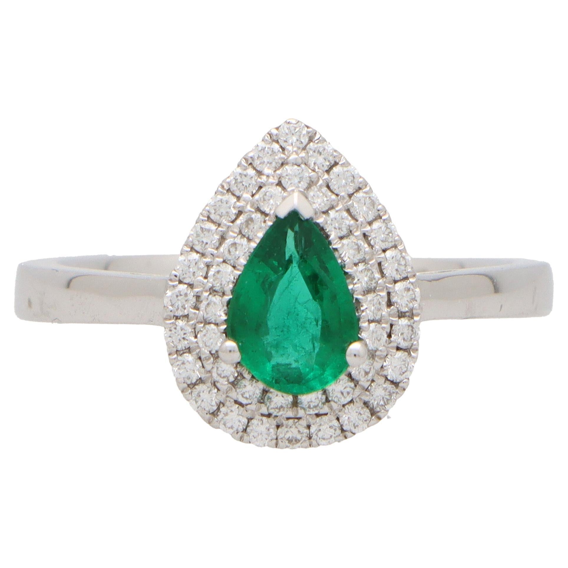 Edwardian Double Pear Diamond Ring For Sale at 1stDibs