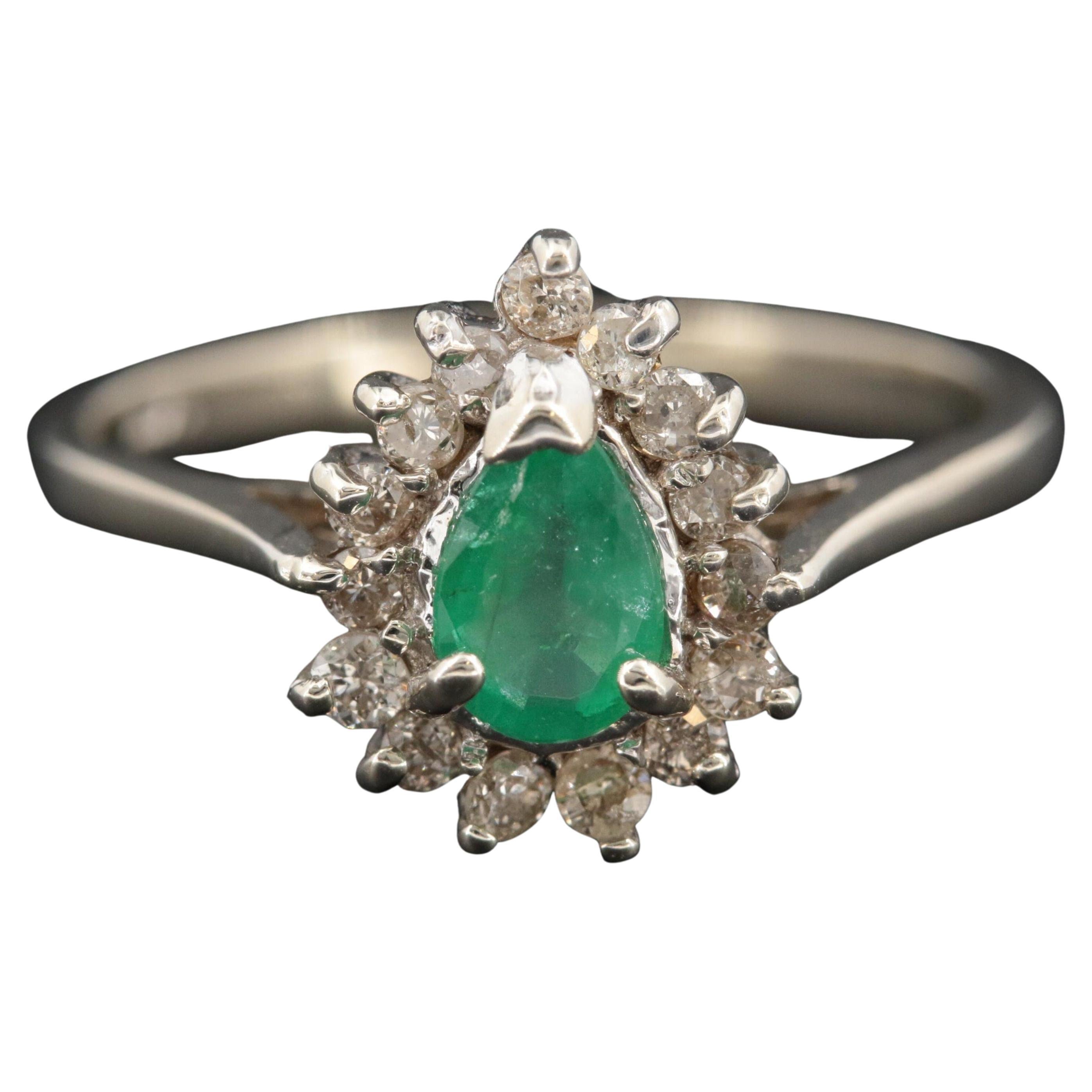 Customizable Emerald Cut Emerald Ring Emerald Engagement Ring Vintage ...