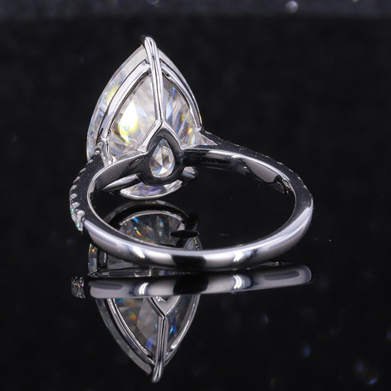 Customizable Pear Cut Ice Crush Diamonds Solitaire Engagement Ring with ...