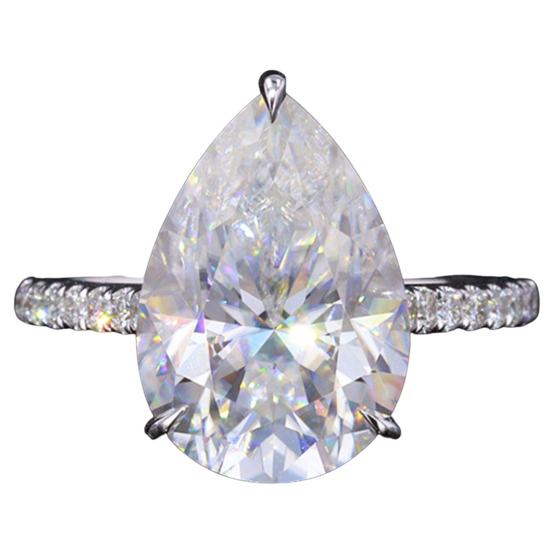 Georgian Heart Shaped Rose Cut 3 Carat Antique Diamond Engagement Ring ...