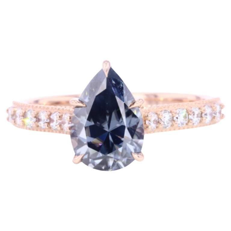 Customizable Pear Cut Rose Gold engagement ring Diamond Bridal Wedding ...