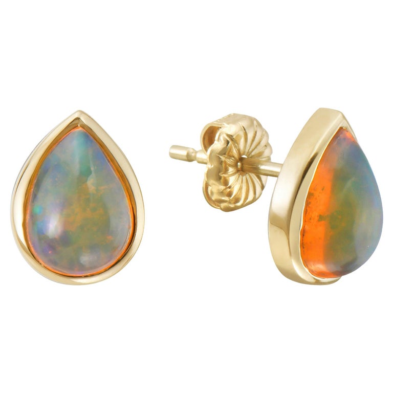 Pear Opal Studs For Sale at 1stDibs
