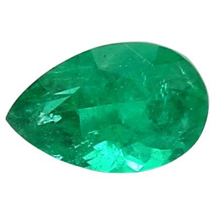 0.83ct Pear Green Emerald from Colombia For Sale at 1stDibs