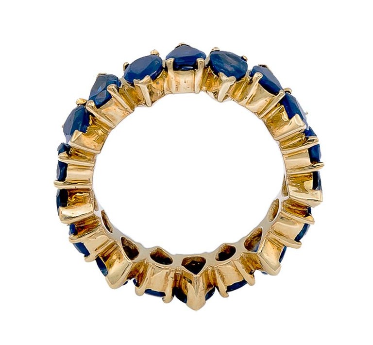 ELY ADAMS Pear Shape Sapphire Eternity Band For Sale at 1stDibs
