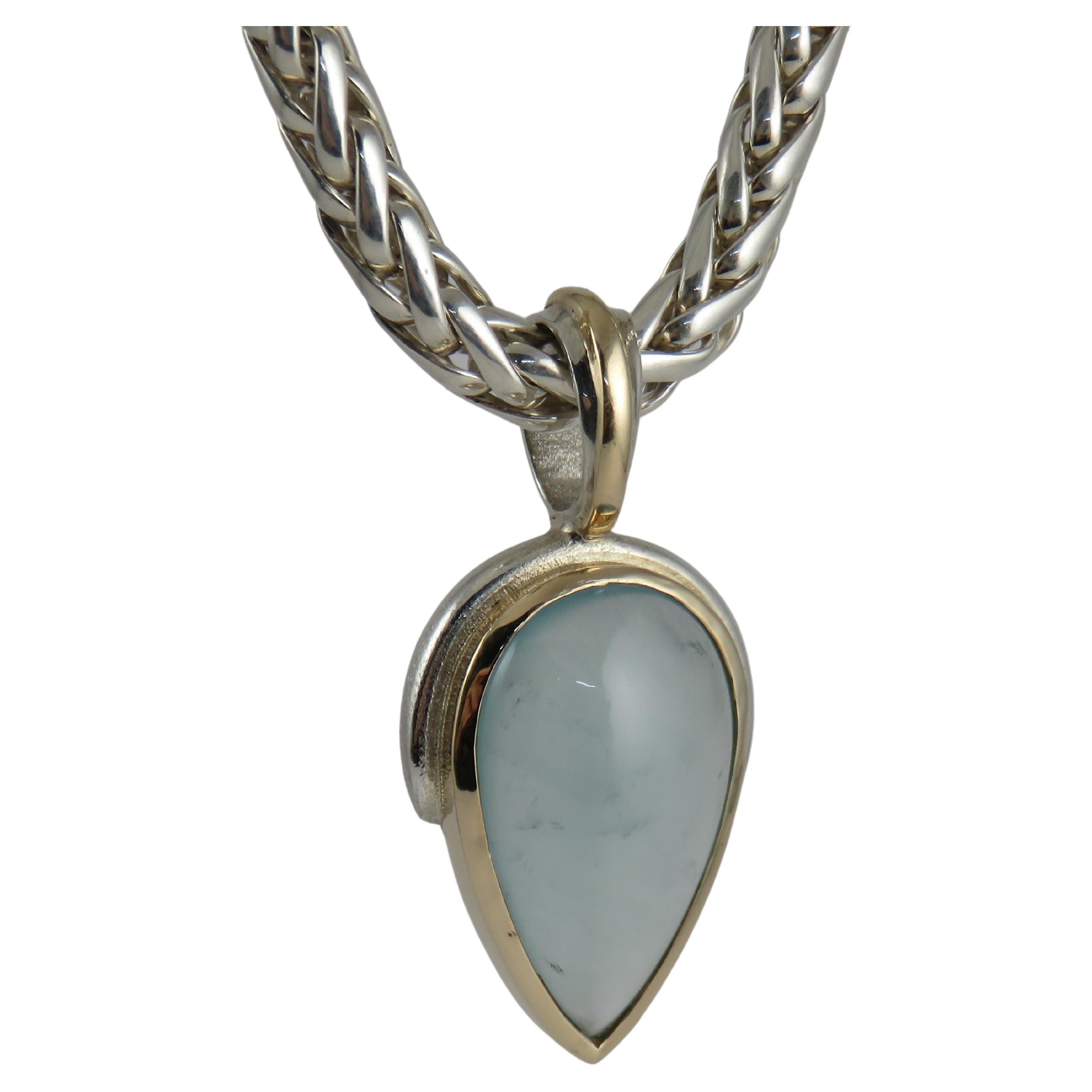 Cream Mabe Pearl 9k Yellow Gold and Sterling Silver Pendant For Sale at ...