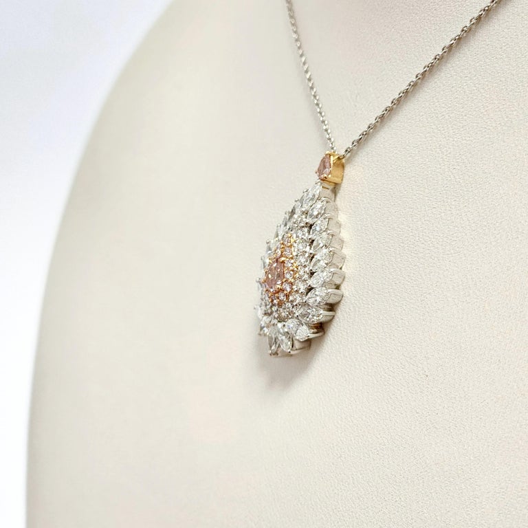 Pear Shaped Diamond Necklace Chain For Sale at 1stDibs