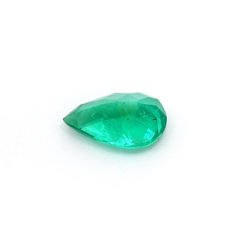 Pear-Shaped Russian Emerald Ring Gemstone 1.26 Carat Weight For Sale at ...
