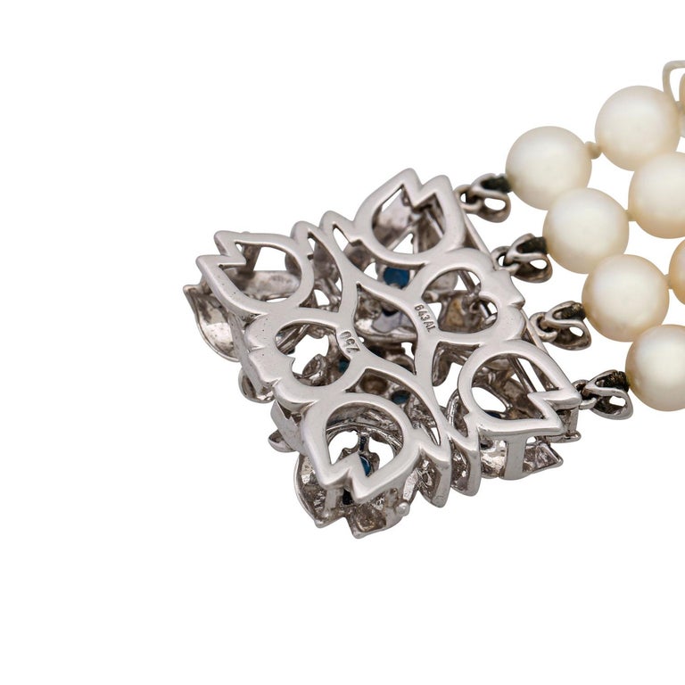 Pearl Bracelet, 4 Rows For Sale at 1stDibs