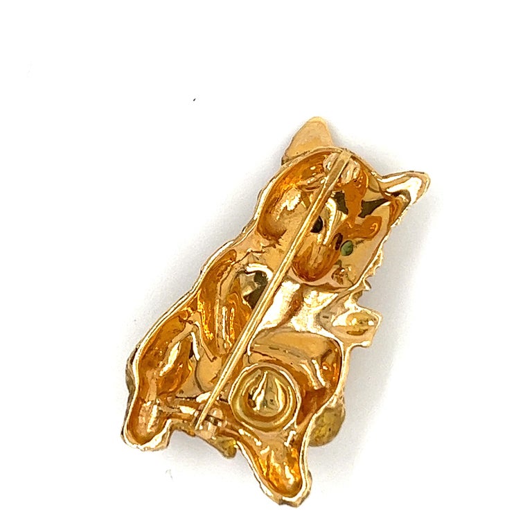 Pearl Cat Brooch / Pendant For Sale at 1stDibs