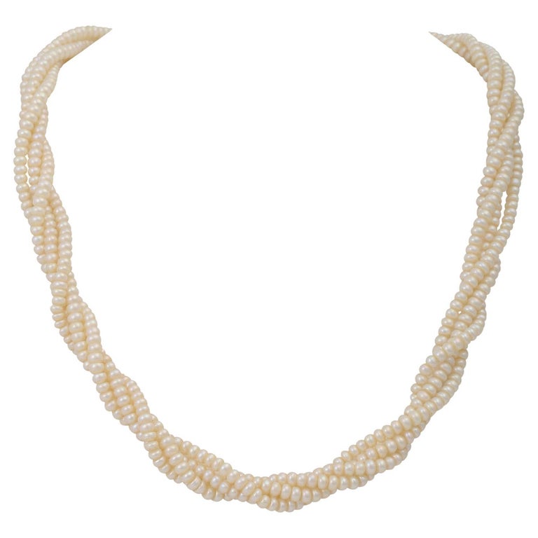 Pearl Necklace 4 Rows For Sale at 1stDibs