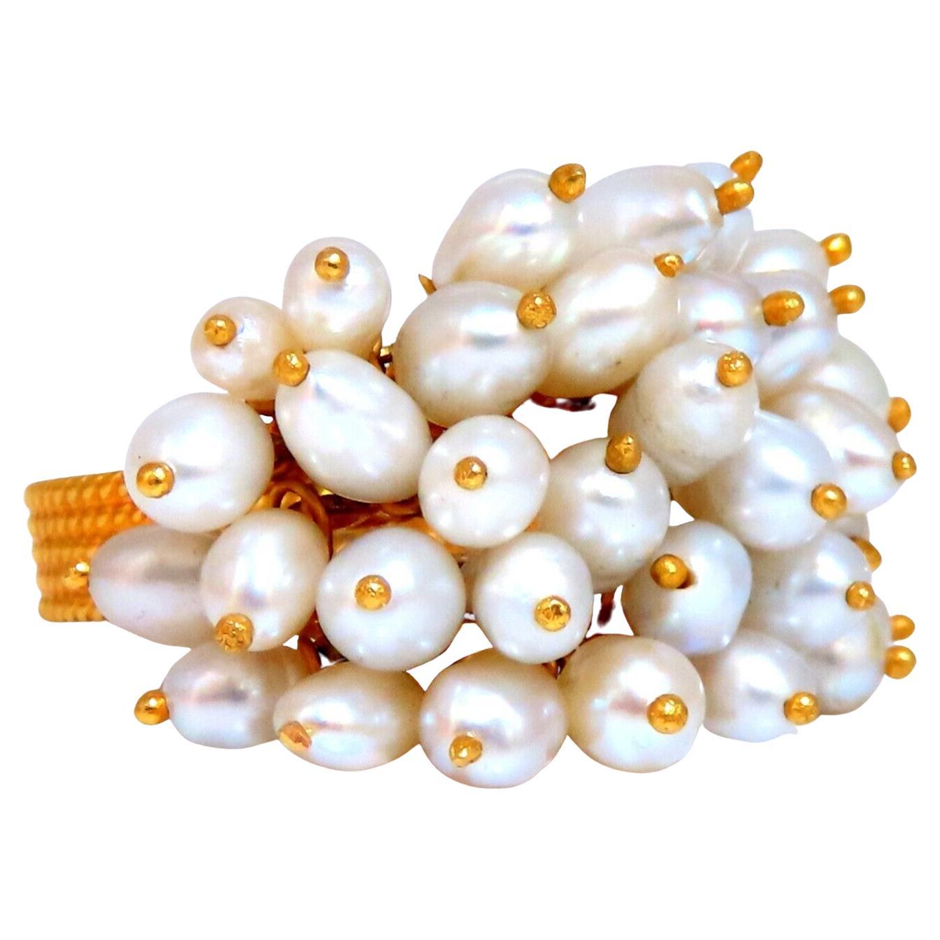 21 Karat Yellow Gold Ladies Intricate Filigree Fancy Ring For Sale at ...