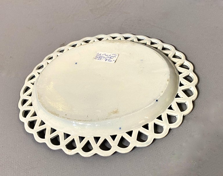 Pearlware Platter, Blue and White For Sale at 1stDibs