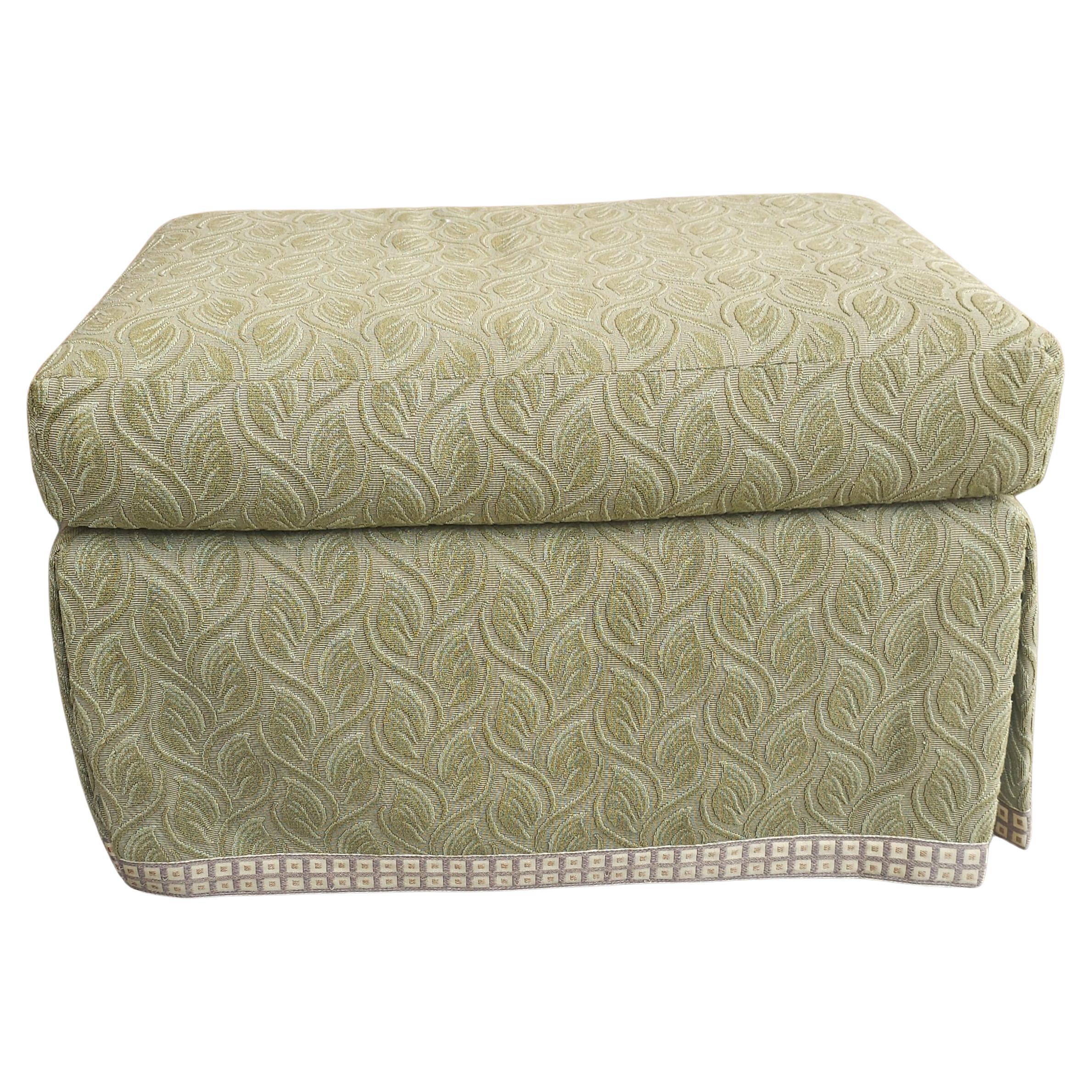 Pearson Lime Color Upholstered Ottoman For Sale at 1stDibs