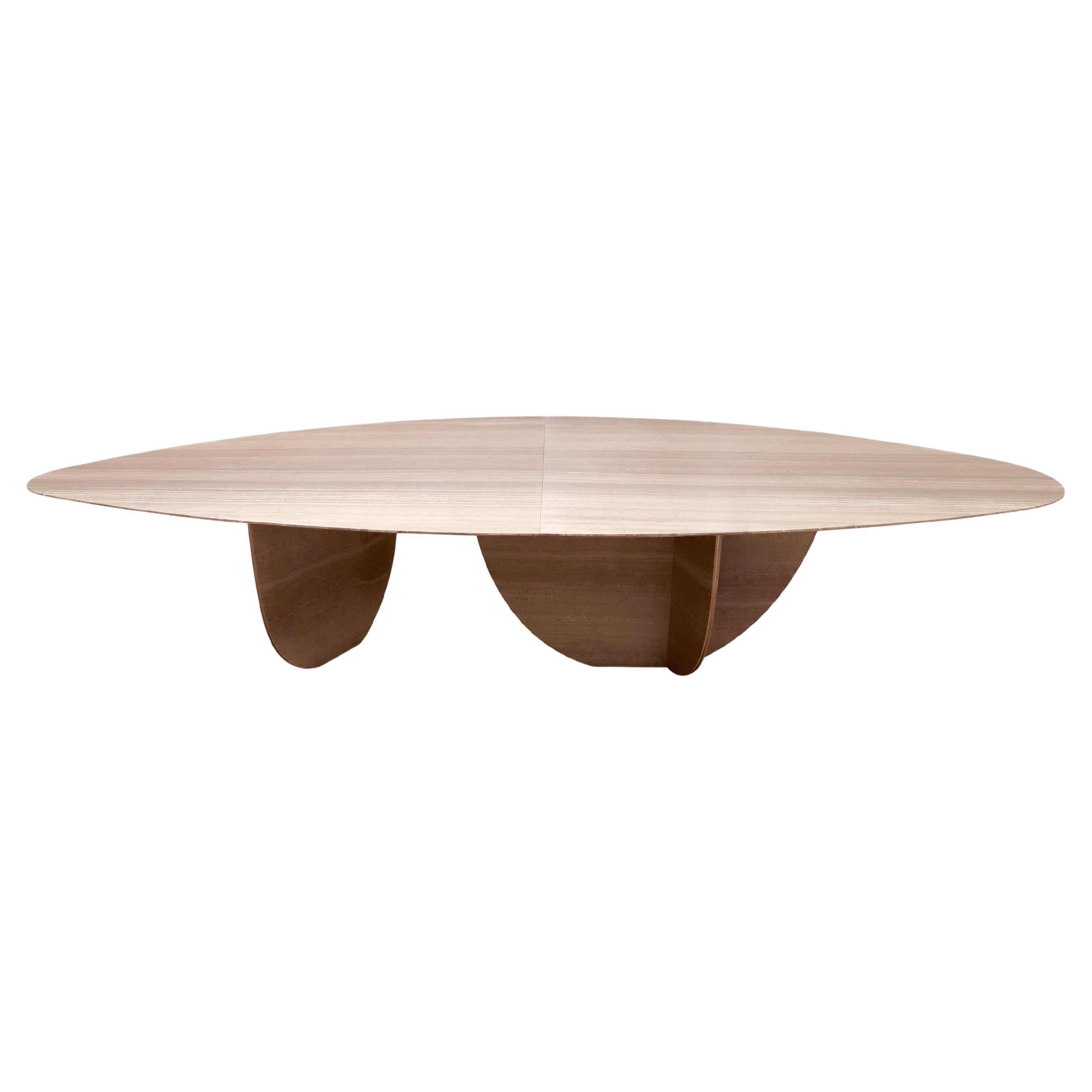Rare "Pebble Glass" and Combed Wood Dining Table by Paul Frankl at ...