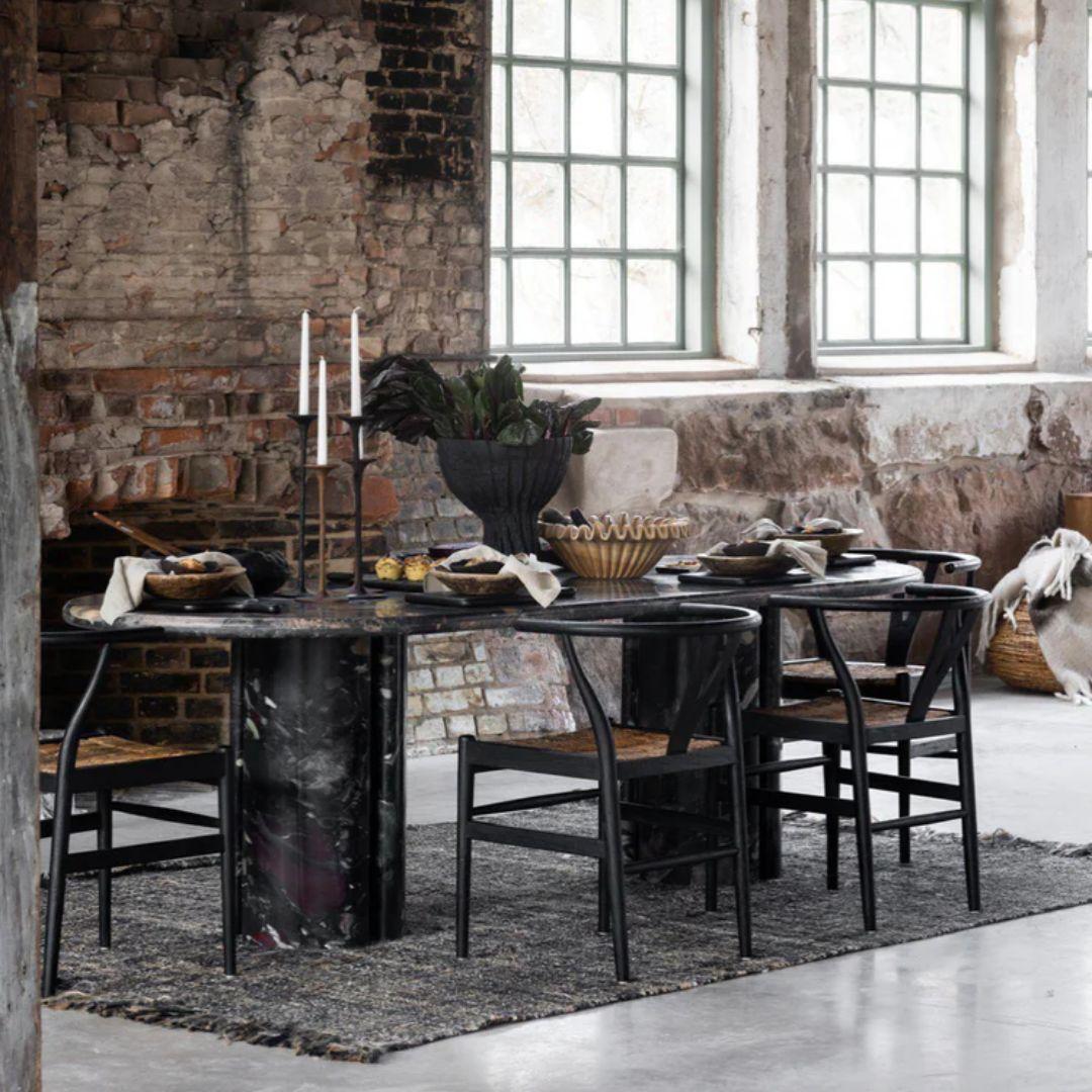 Pebble Granite Marble Dining Table For Sale at 1stDibs