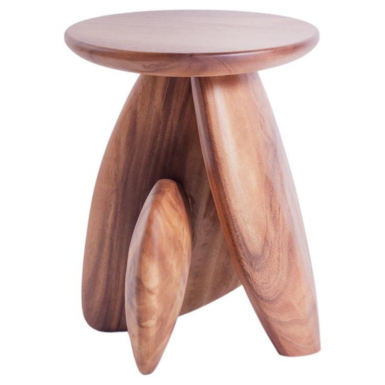 Pebble Stool Type 01, Natural Acacia Wood For Sale at 1stDibs