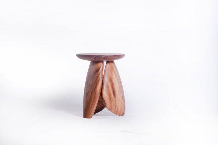 Pebble Stool Type 01, Natural Acacia Wood For Sale at 1stDibs