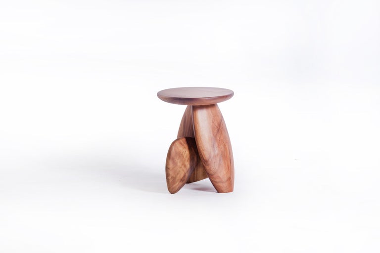 Pebble Stool Type 01, Natural Acacia Wood For Sale at 1stDibs