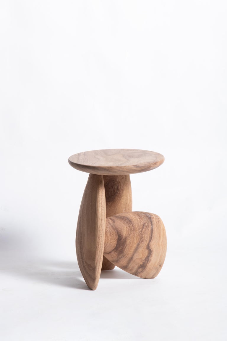 Pebble Stool Type 01, Natural Light Acacia Wood For Sale at 1stDibs