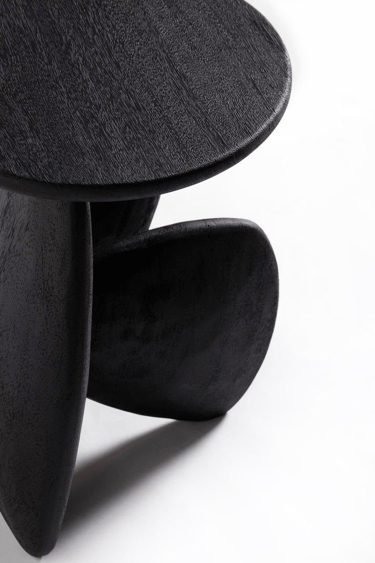 Pebble Stool Type 01, Rough Black Acacia Wood For Sale at 1stDibs ...