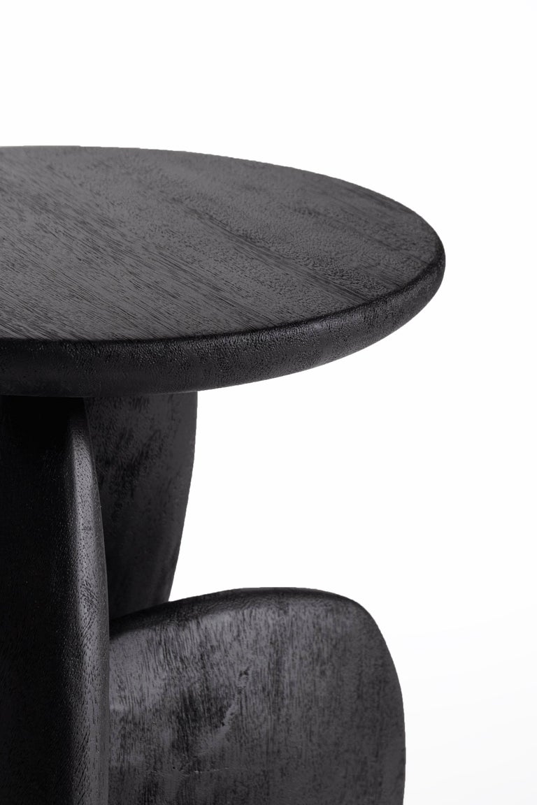 Pebble Stool Type 01, Rough Black Acacia Wood For Sale at 1stDibs ...