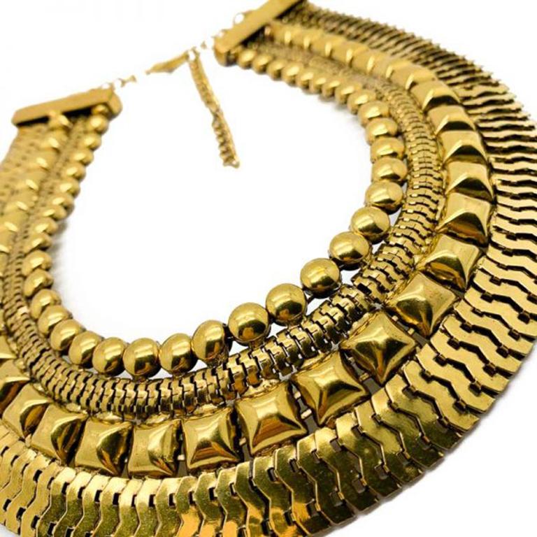 Pectoral Egyptian Style Necklace 2000S at 1stDibs | egyptian pectoral ...