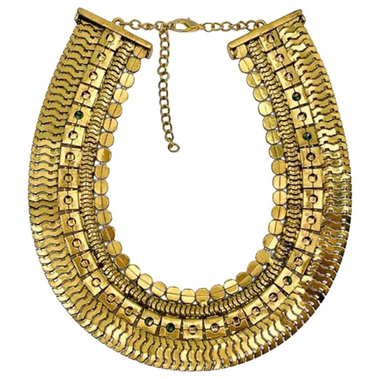Pectoral Egyptian Style Necklace 2000S at 1stDibs | egyptian pectoral ...