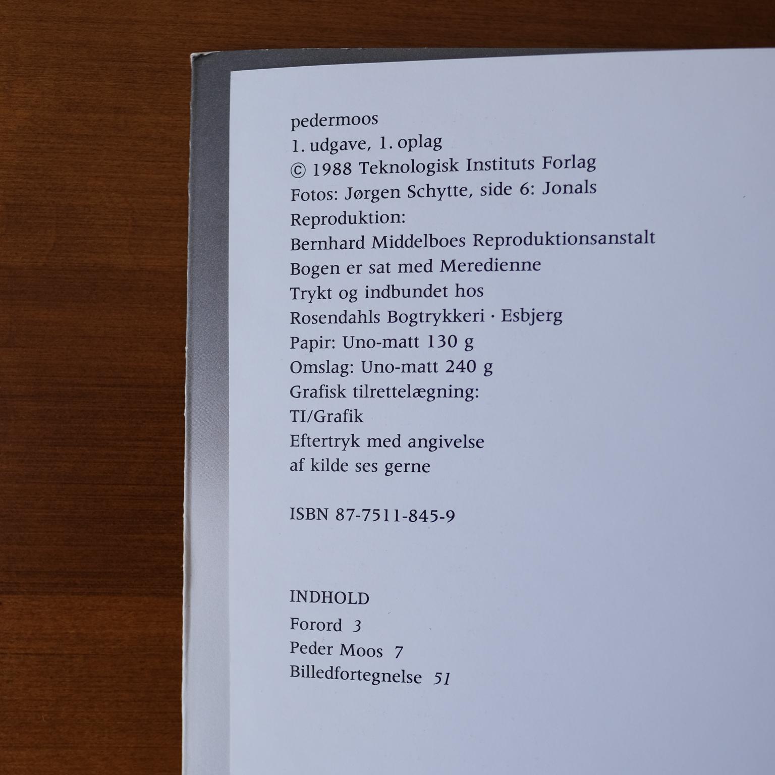 Peder Moos Catalogue, 1988 at 1stDibs