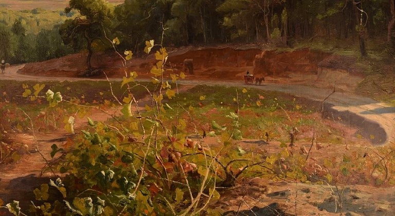 Peder Mörk Mønsted, Well Listed Danish Artist, Italian Landscape For ...