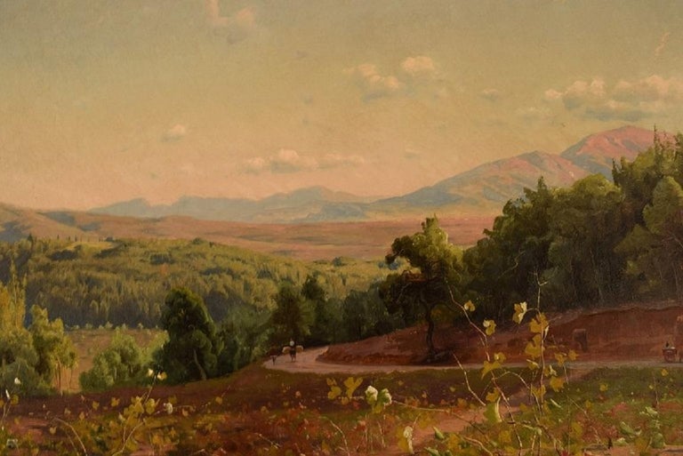 Peder Mörk Mønsted, Well Listed Danish Artist, Italian Landscape For ...