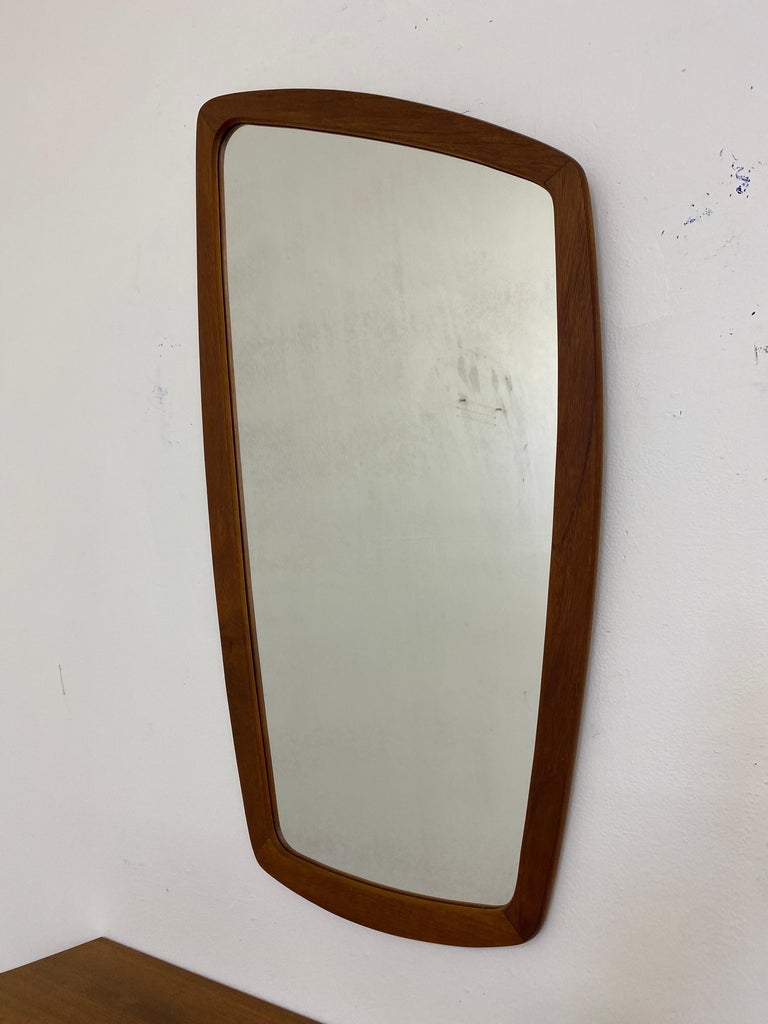 Pedersen and Hansen Teak Assemetric Mirror and Console For Sale at 1stDibs