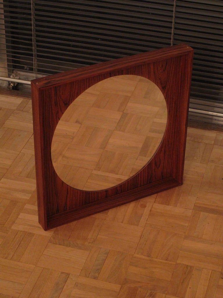 Pedersen and Hansen Rosewood Mirror For Sale at 1stDibs