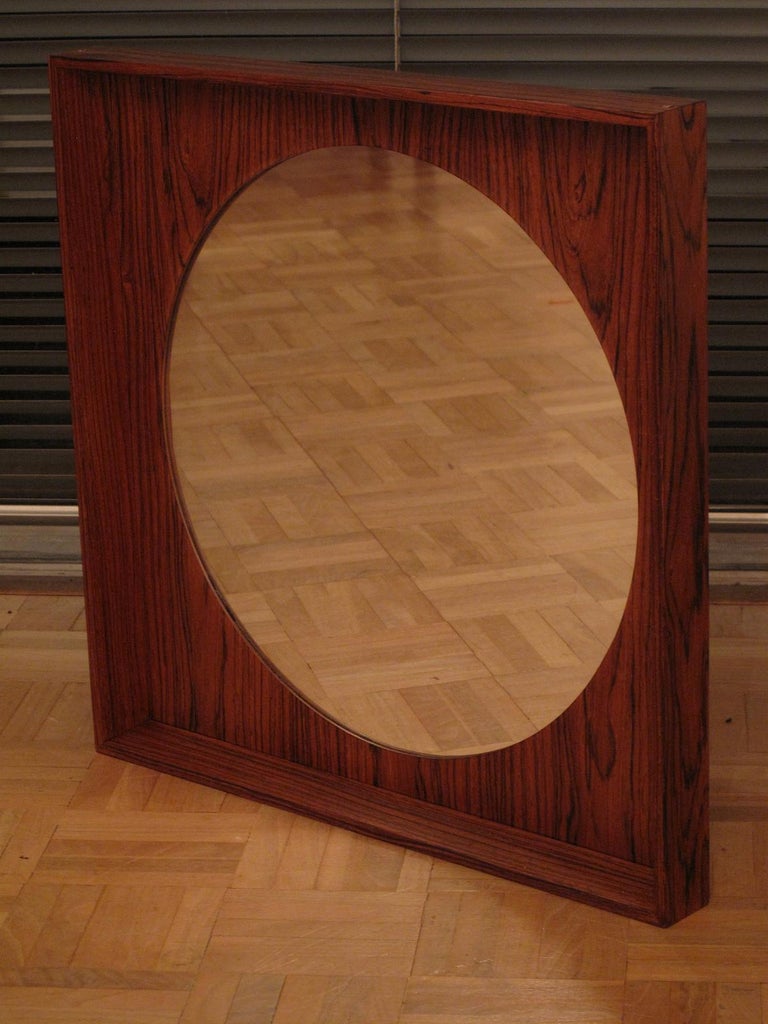 Pedersen and Hansen Rosewood Mirror For Sale at 1stDibs