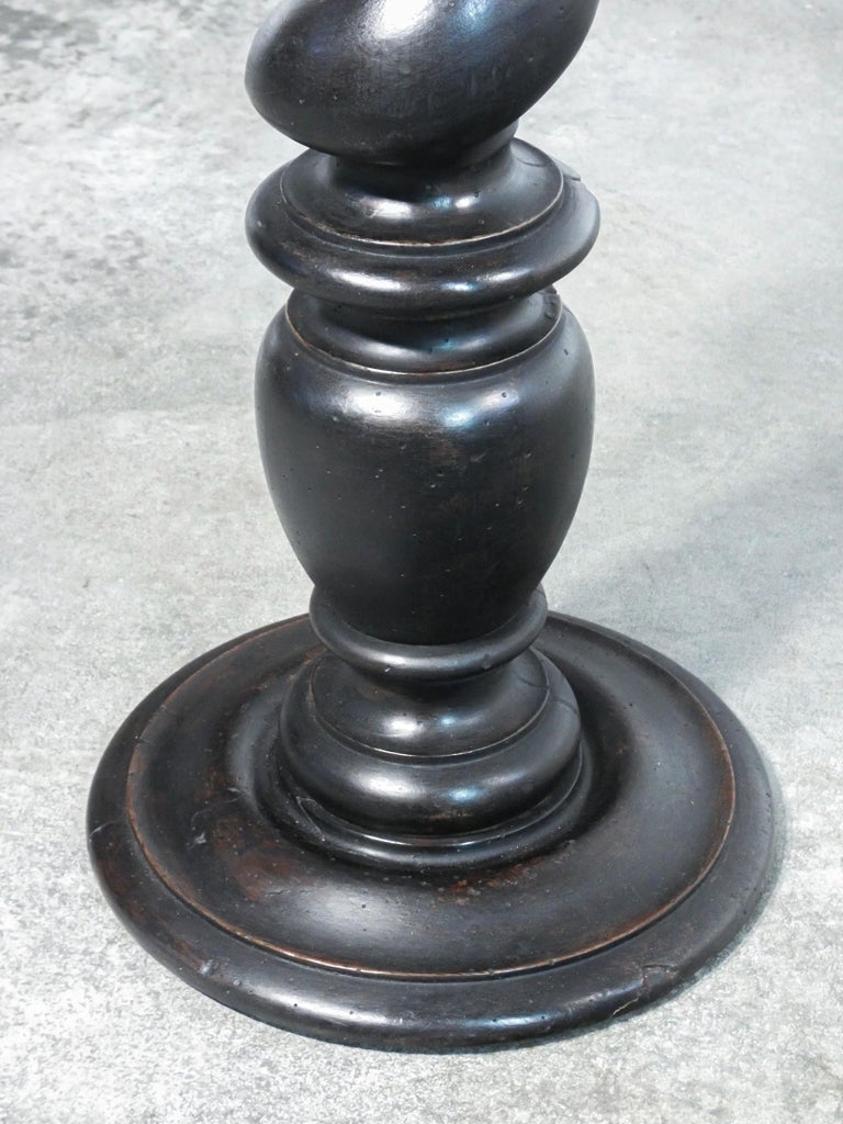 Pedestal, Twisted Column in Carved and Ebonized Walnut, Italy, Early ...