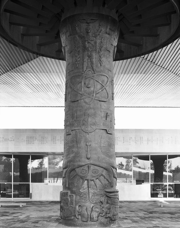 Pedro Ramírez Vázquez Column of the Mexican Anthropology Museum Flower ...