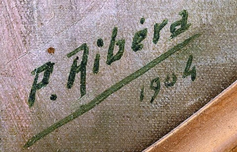 Pedro Ribera Spanish Artist, Oil on Canvas, Portrait of a Girl For Sale ...