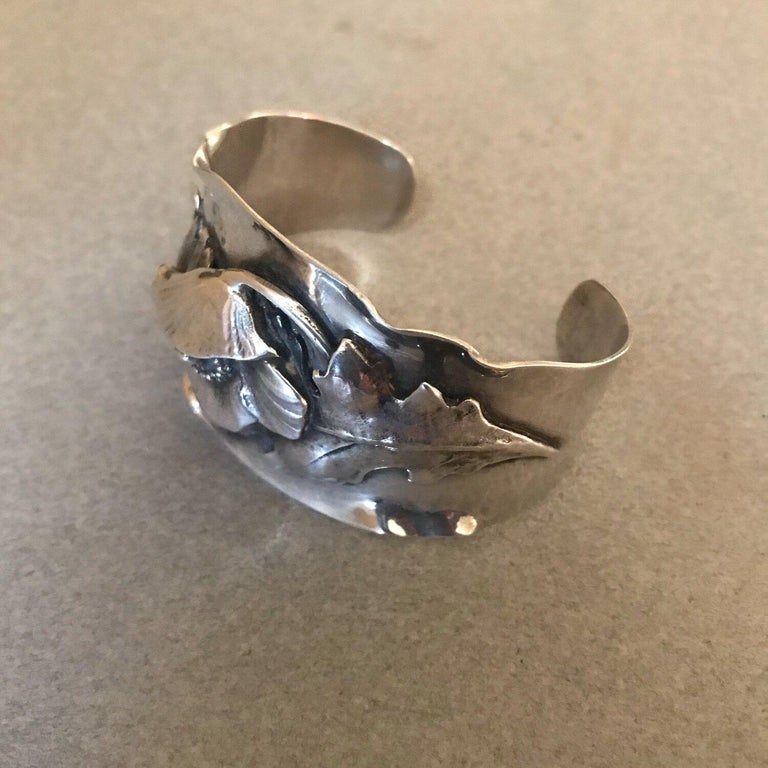 Peer Smed Sterling Silver Large Cuff Bracelet For Sale at 1stDibs