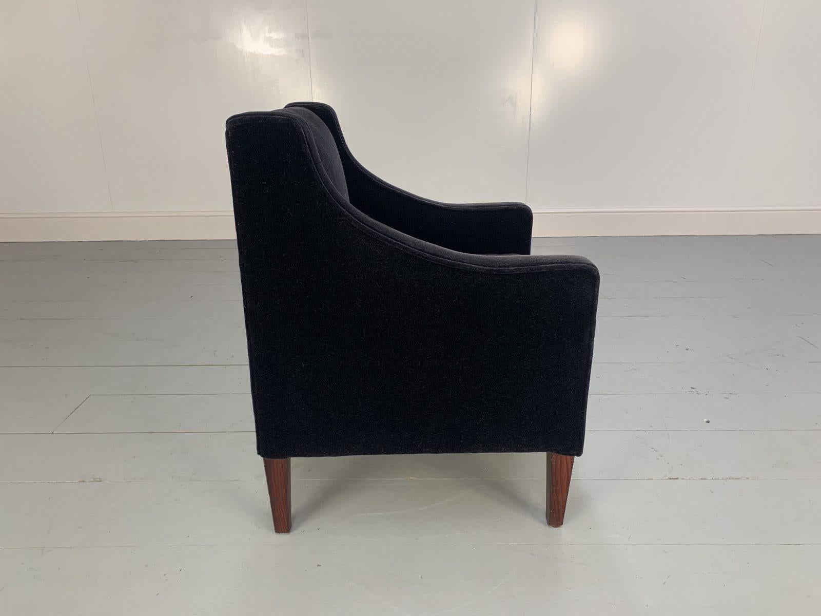 Peerless George Smith “Georgian” Armchair – In Black Mohair-Velvet For ...