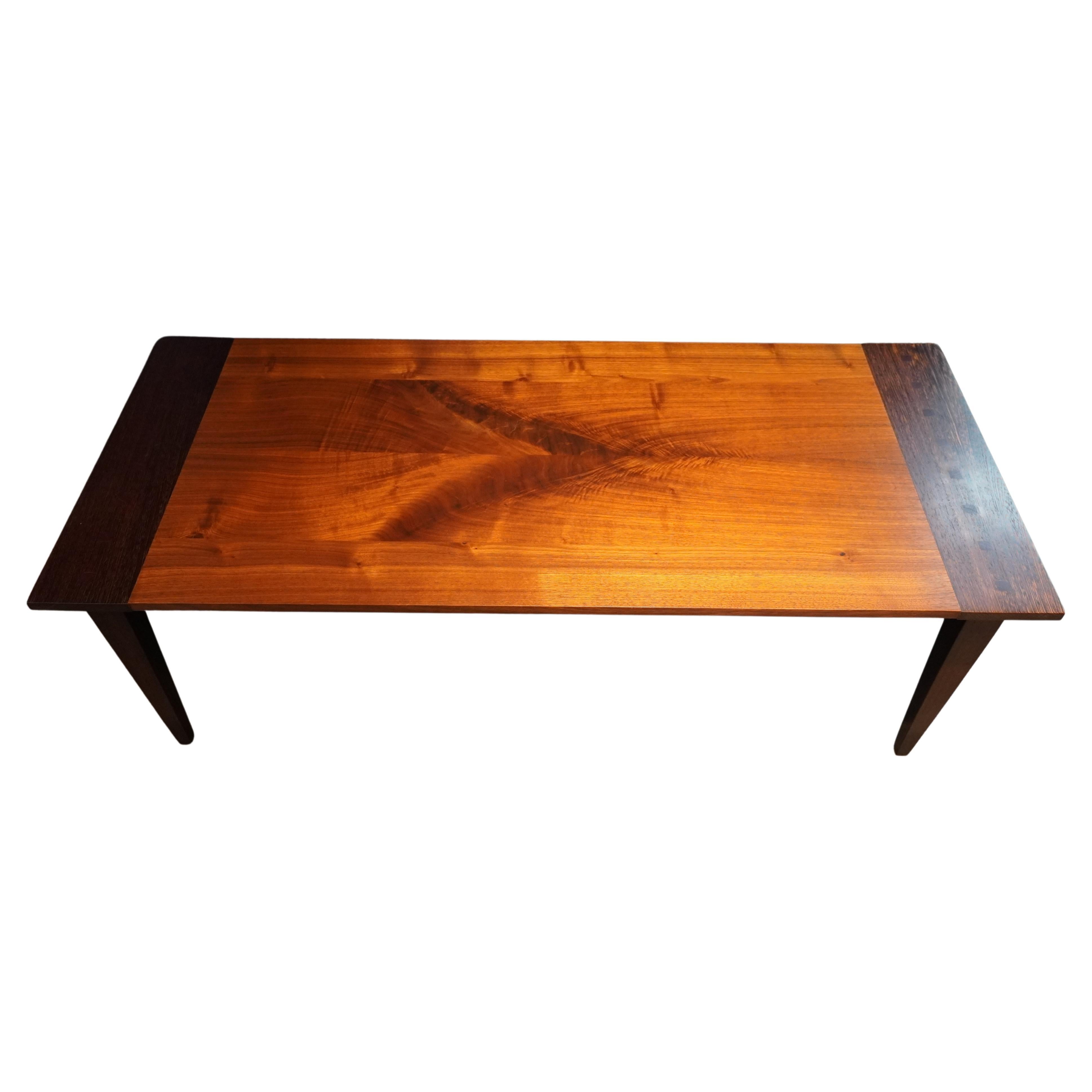 Pegged Joinery Endcap Coffee Table - Wenge Black Walnut Purple Heart ...