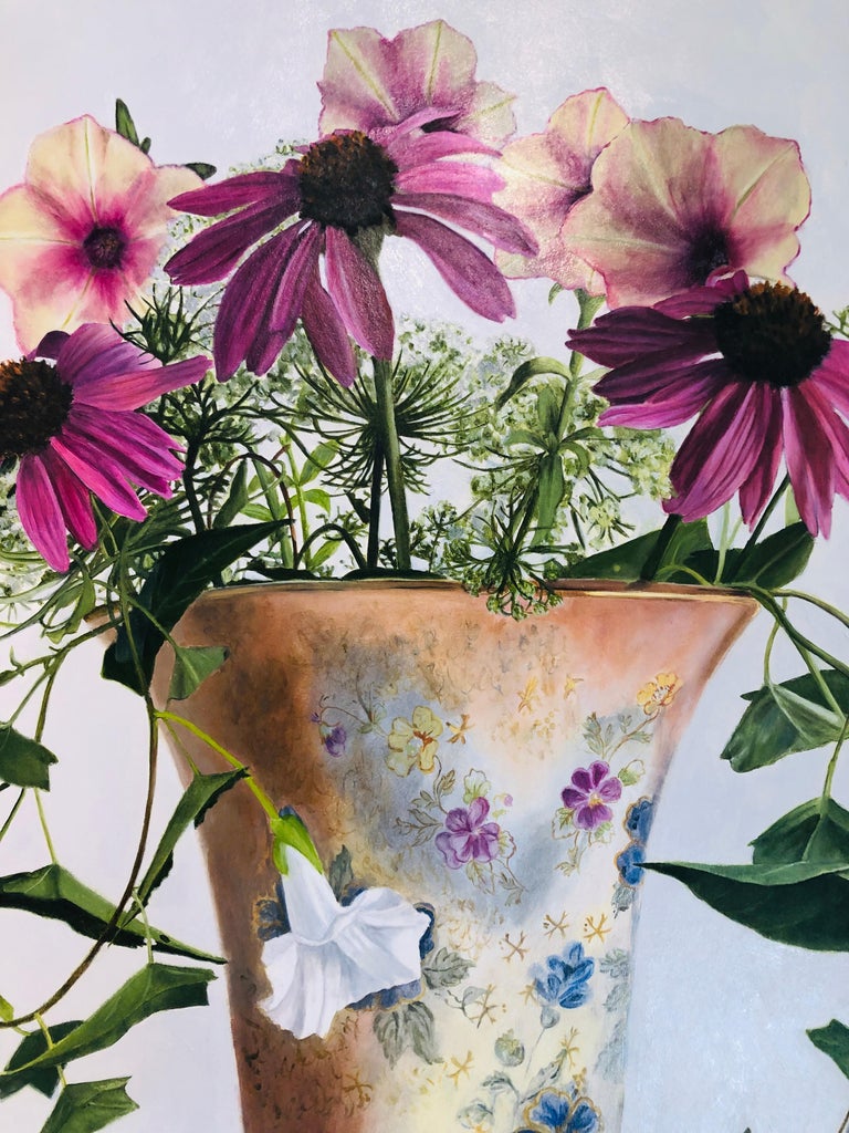 Peggie Blizard - Cone Flowers Still Life For Sale at 1stDibs