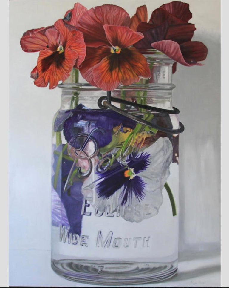 Peggie Blizard - Pansies in a Jar For Sale at 1stDibs