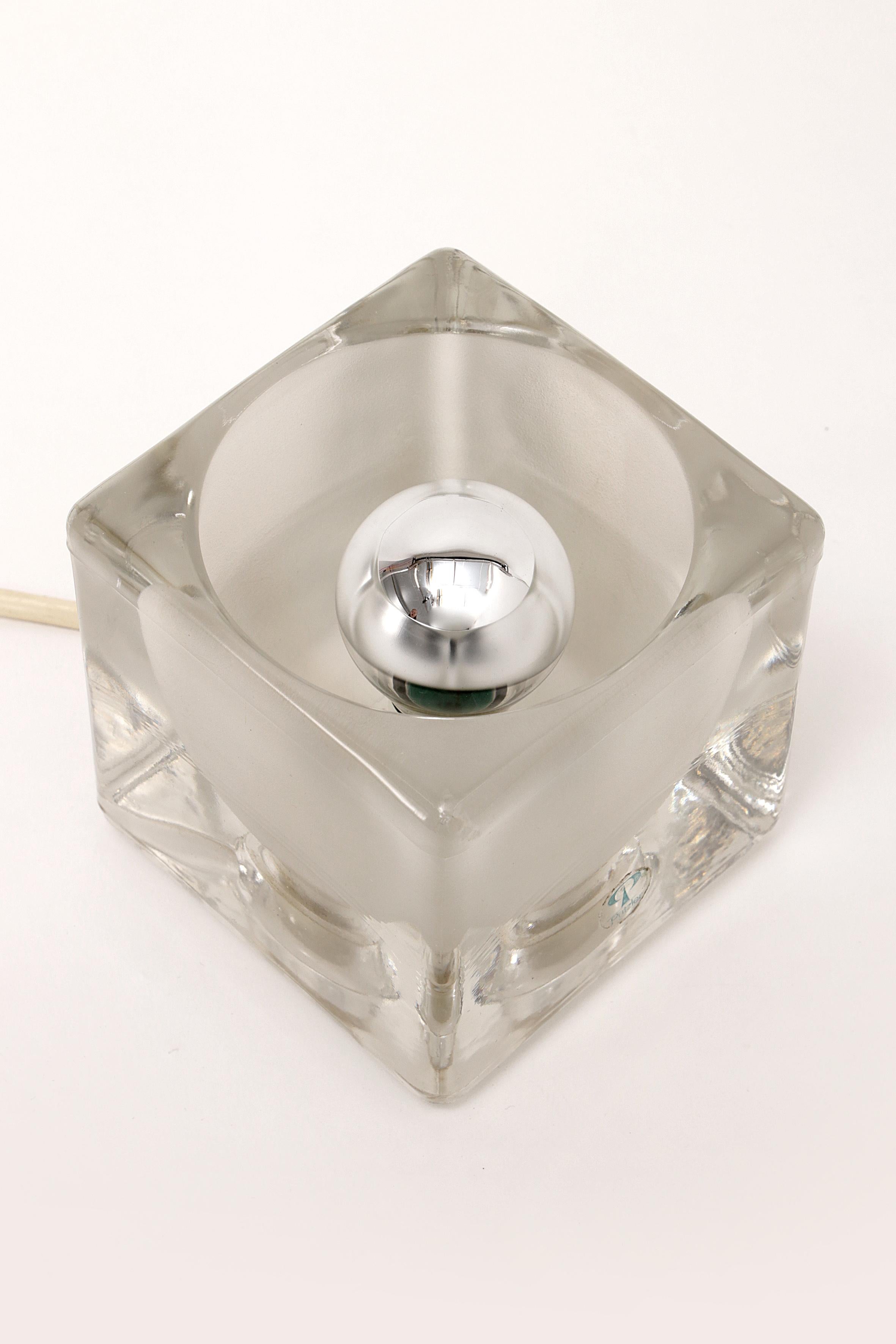 Peill and Putzler Ice Cube Table Lamp, 1960, Germany For Sale at 1stDibs