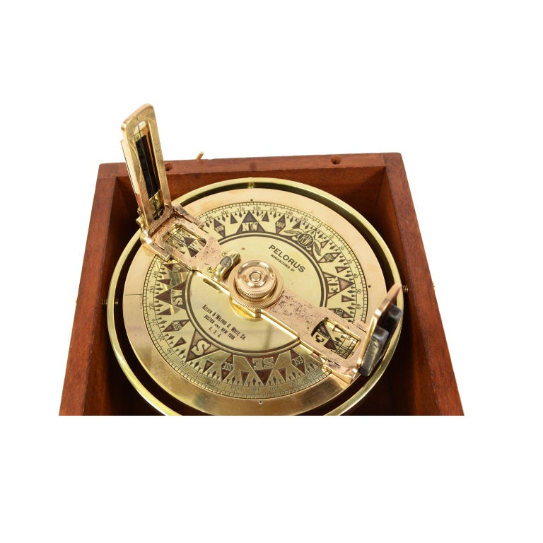 Pelorus Made in 1920s of Brass, Made in New York with Original Mahogany ...