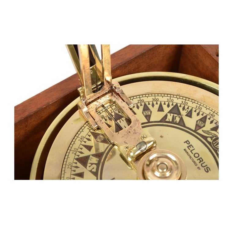 Pelorus Made in 1920s of Brass, Made in New York with Original Mahogany ...